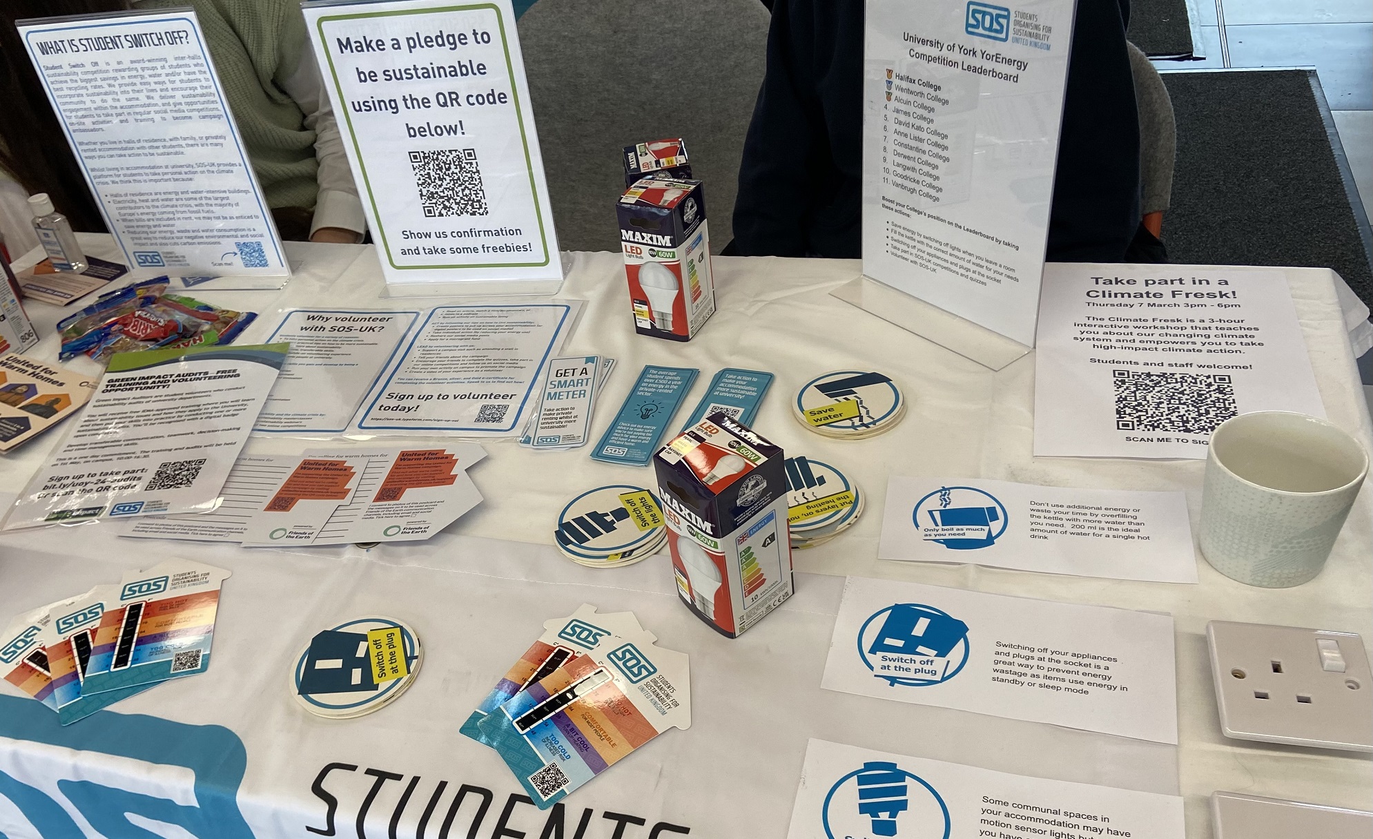 College Sustainability Challenge stall - Events, University of York