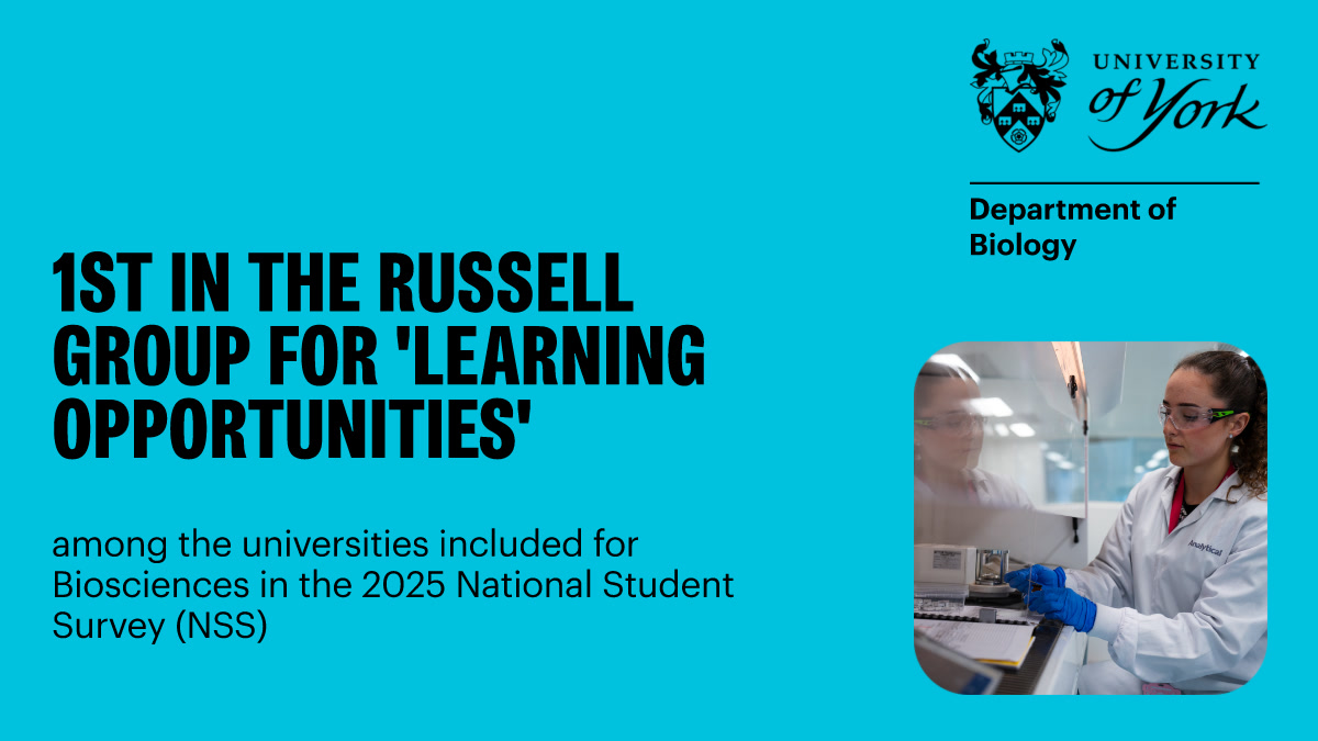 NSS Results 2025 - Department of Biology, University of York