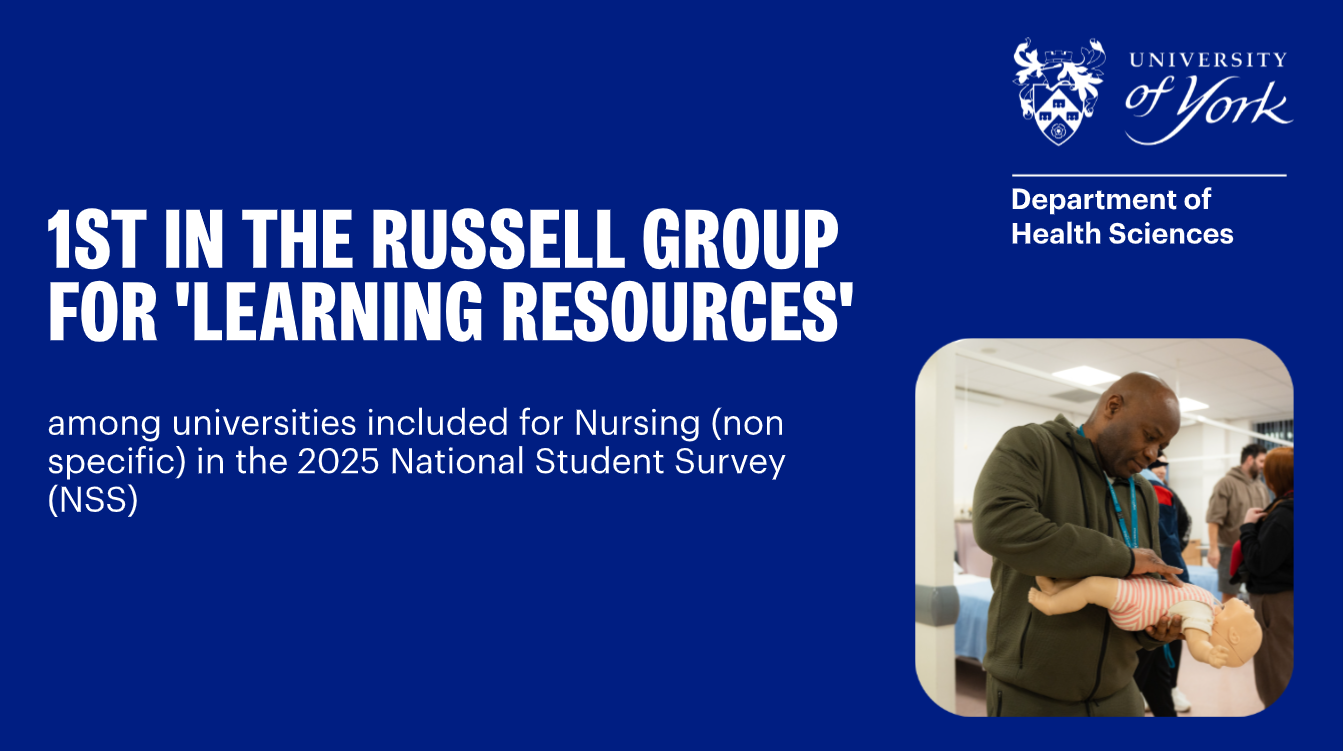 National Student Survey shows strengths of Health Sciences at York ...