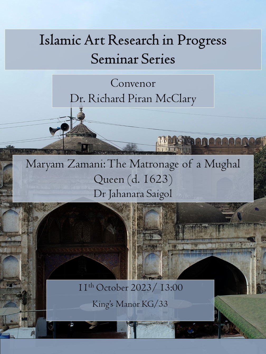 Islamic Art Research Seminar - Department of History of Art, University ...