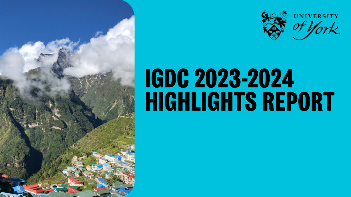 IGDC’s Highlights report is now available! - News, University of York