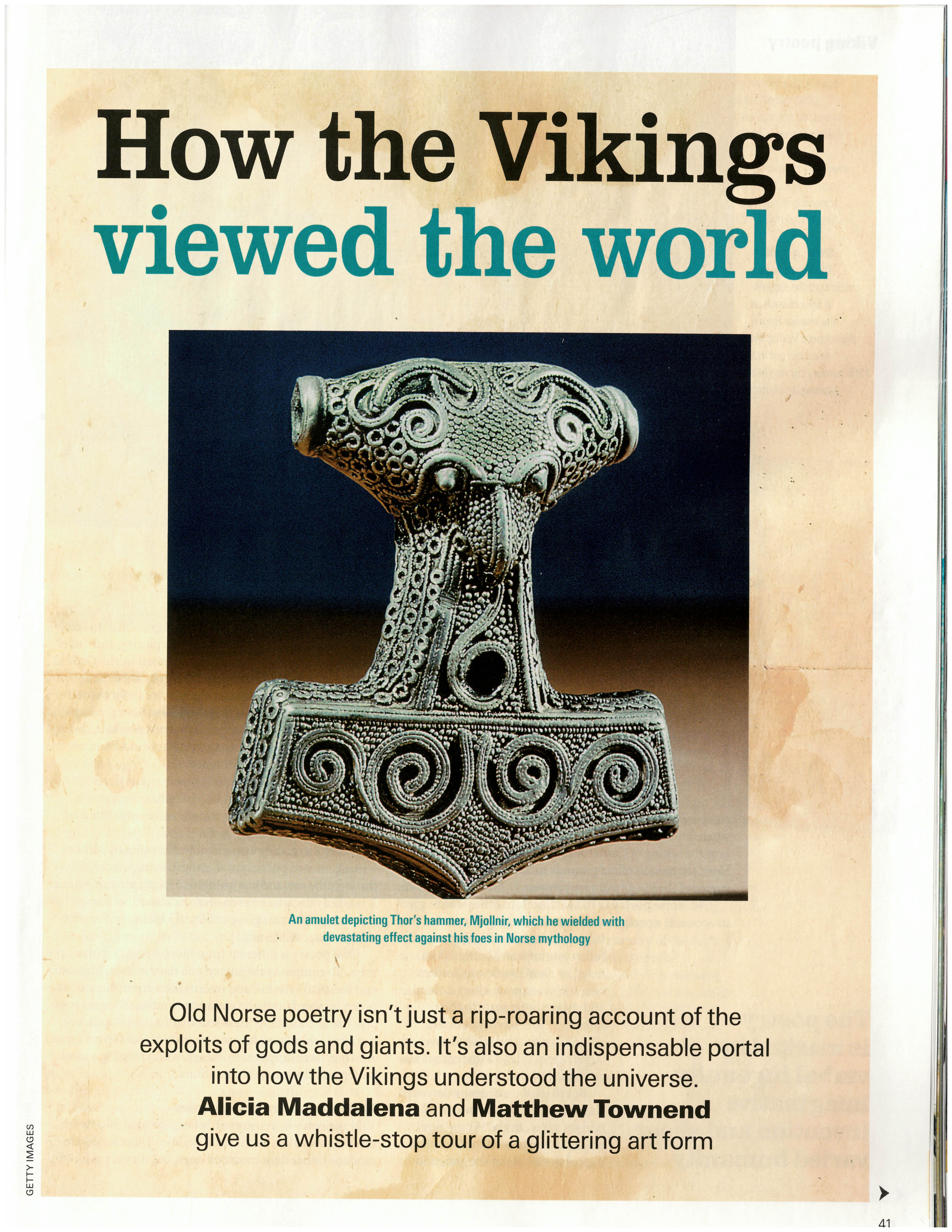 Viking Poetry BBC History Magazine - Centre for Medieval Studies ...