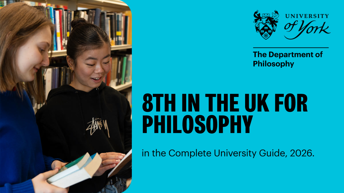 Philosophy 8th in the UK Complete University Guide 2026 - Department of ...