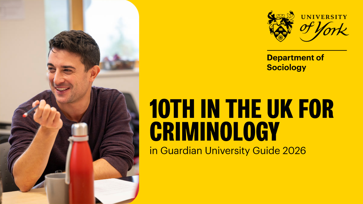 Criminology ranked 10th in the UK: Guardian University Guide 2026 ...